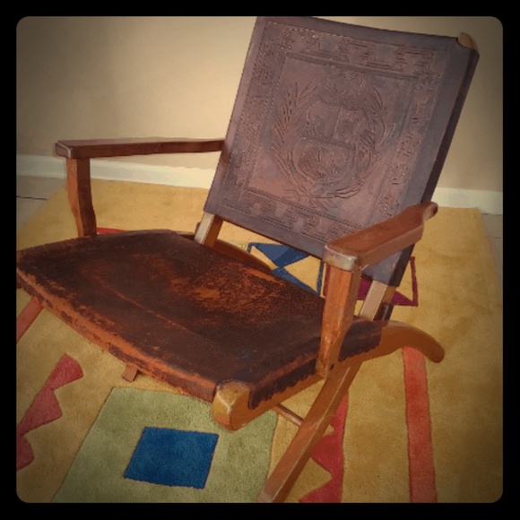 Other | 196 Midcentury Peruvian Hand Tooled Leather Chair | Poshmark